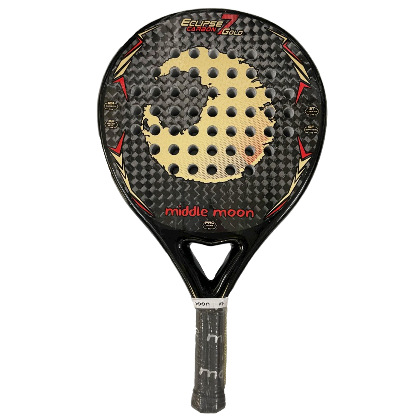 MIDDLE MOON ECLIPSE 7 CARBON GOLD 12K ROUGH – GCC PADEL