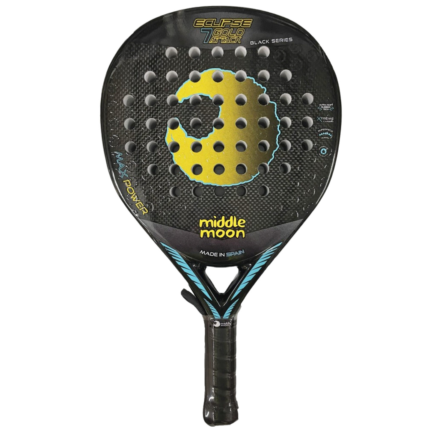 MIDDLE MOON ECLIPSE 7 CARBON GOLD ATTACK BLACK SERIES – GCC PADEL